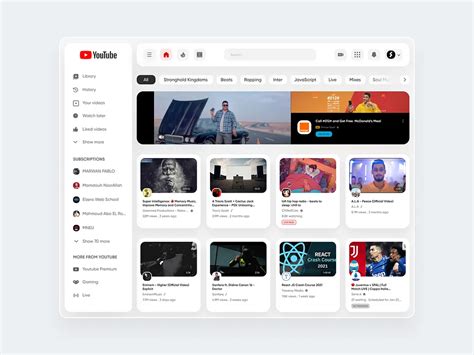 Youtube Ui Designs Themes Templates And Downloadable Graphic Elements