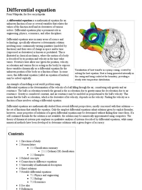 Differential Equation Wikipedia The Free Encyclopedia Pdf