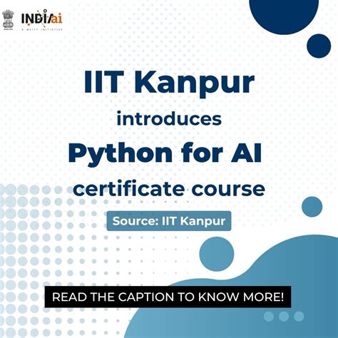 Iitkanpurai Pythonforai Aiprogramming Techeducation Indiaai Indiaai