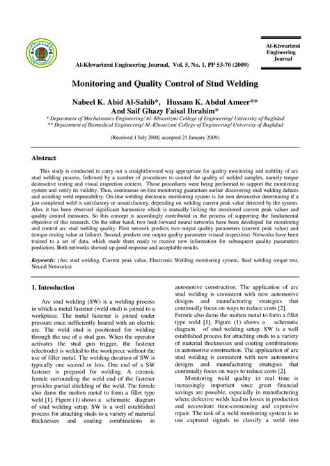 520 Article Text 967 1 10 2019 0519 Al Khwarizmi Engineering Journal