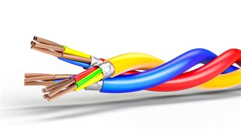 Premium Photo Multistranded Copper Cables Twisted Together