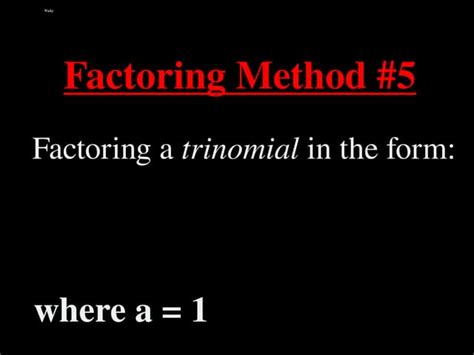 Factoring Perfect Square Trinomials Pdf