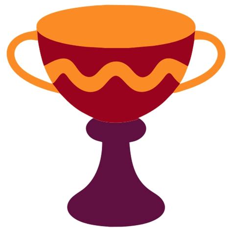 Premium Vector Chalice Icon Colored Shapes