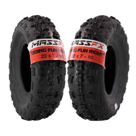 New Massfx 2 22x7x10 Sport Atv Tires 22x7 10 Front 2 Set 4 Ply 22x7