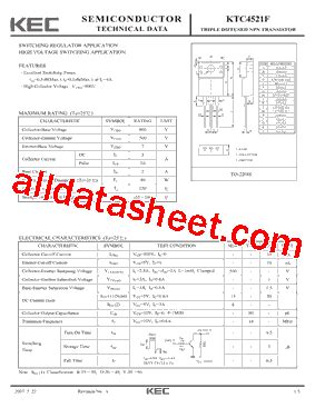 Ktc4521f Datasheetpdf Keckorea Electronics