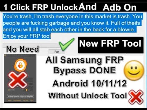 Enable Adb 1 Click New 2022 Free Samsung Frp Method Work All Android