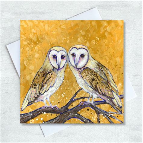 Barn Owls Greetings Card Joanne Wishart