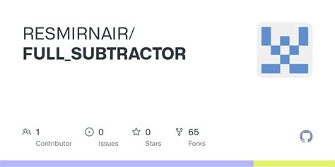 Github Resmirnairfullsubtractor