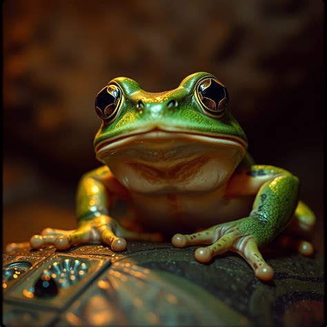 Surprised Frog In Cinematic Film Still Ai Art