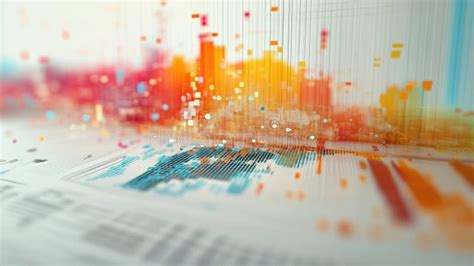 Colorful Pixels Transforming Printed Data Into Futuristic 3d Landscape