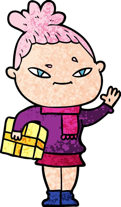 Cartoon Woman Character 12535923 Vector Art At Vecteezy