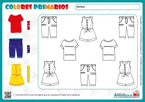 Aprendiendo Los Colores Primarios Fichas Para Niños De 5 Años