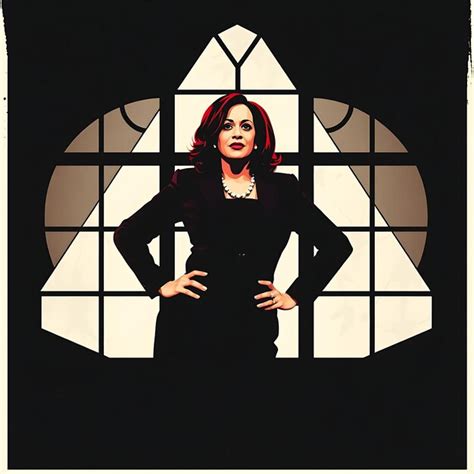 2d Vector Kamala Harris Poster Hands On Hips Assertive Confident Stance