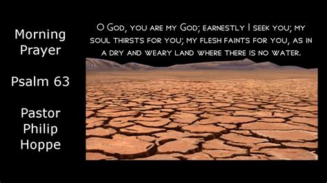 Morning Prayerpsalm 63 Meditations Of My Heart
