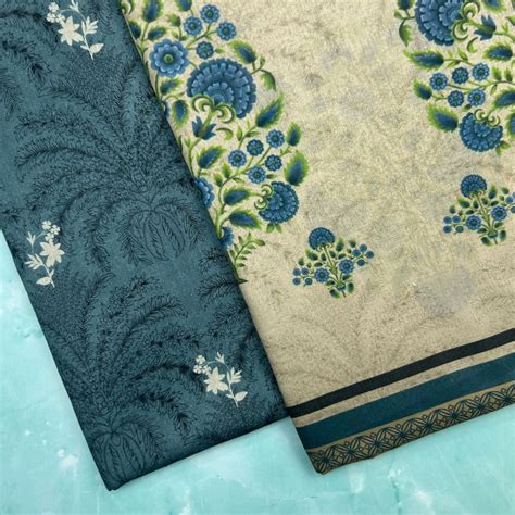 2pc Printed Voile Lawn Dupatta With Pure Lawn Shirt Vmld15 Alfatahfabrics