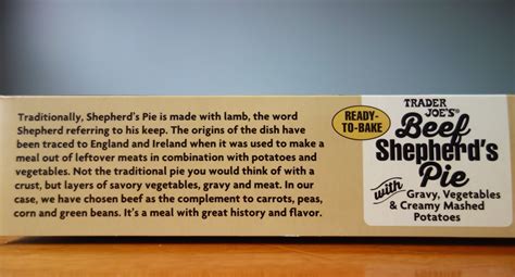 Trader Joes Beef Shepherds Pie