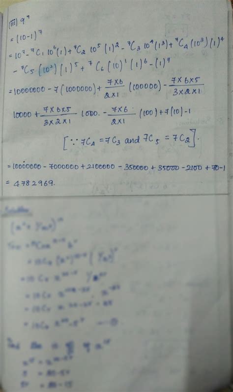Solution Binomial Theorem Sequences And Series Studypool