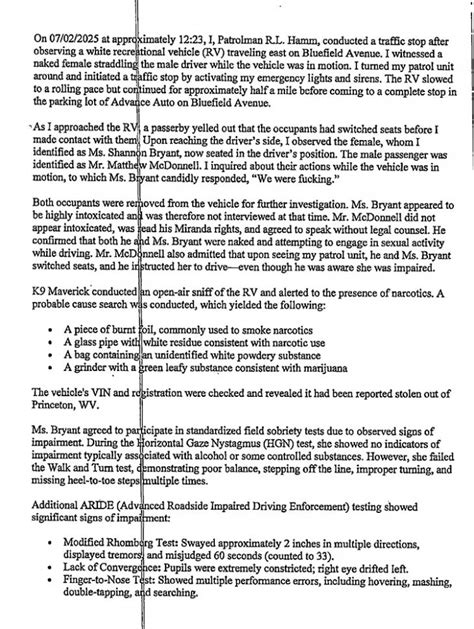 Cops Naked Duo Was Having Sex In Stolen Rv The Smoking Gun