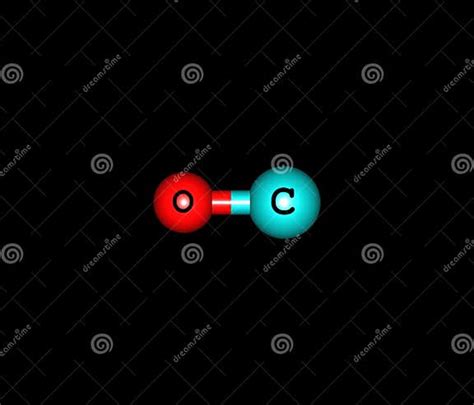 Carbon Monoxide Molecular Structure Isolated On Black Stock Illustration Illustration Of