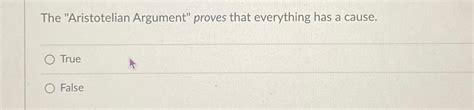 The Aristotelian Argument Proves That Everything