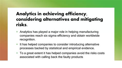 Data Analytics And Six Sigma Ppt
