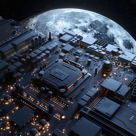 Graphic Of 3d Model Of Advanced Scientific Data On The Lunar Surface