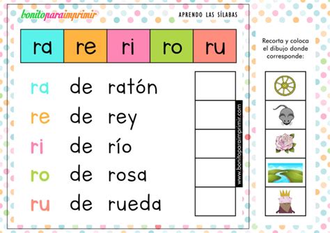 Aprender Las Silabas🥇 【actividades Para Niños Pdf】📒