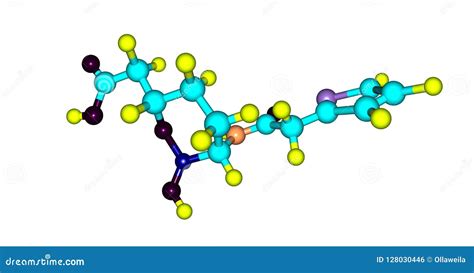 Vaborbactam Molecular Structure Isolated On White Royalty Free Cartoon