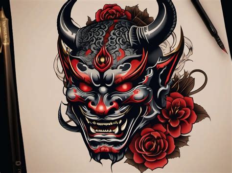 Hannya Oni Mask Tattoo Design Intricate And Artistic Tattoo