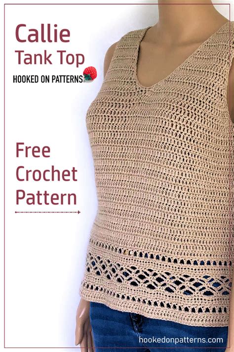 Free Crochet Tank Top Pattern Callie Vest Top Hooked On Patterns