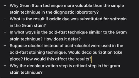Solved Why Gram Stain Technique More Valuable Than The Chegg Com