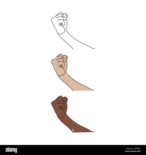 Clenched Fist Stock Vector Images Alamy