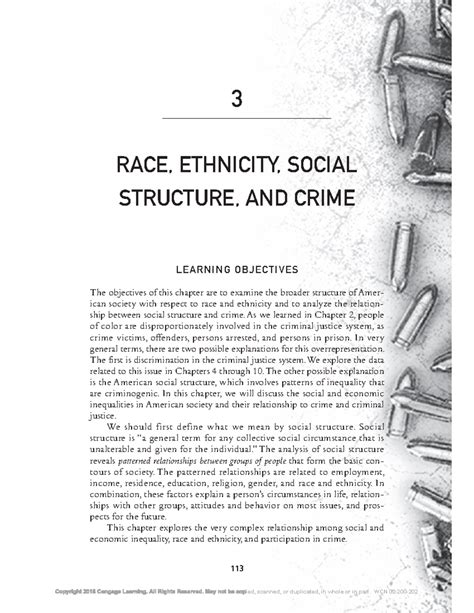 Race Ethnicity Social Structure And Crime In America Course Code