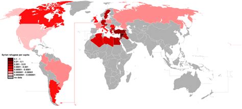 Syrian Refugees Per Capita Whos Been The Most And Least Generous Map