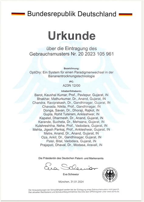 Dr Ankit D Oza On Linkedin German Utility Model Granted