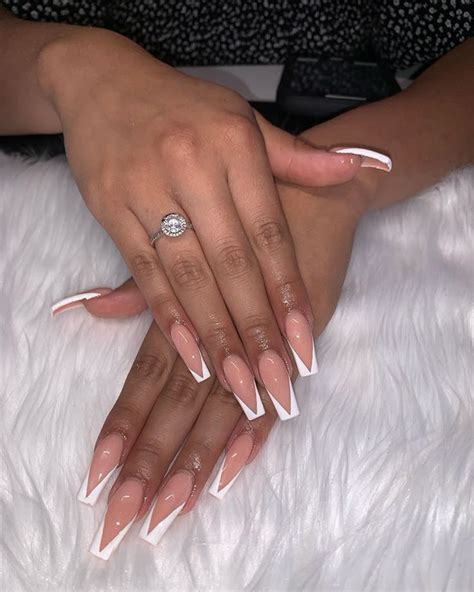 White Tip Acrylic Nails White Tip Nails French Tip Acrylic Nails
