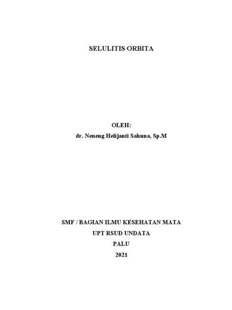 Selulitis Orbita Pdf