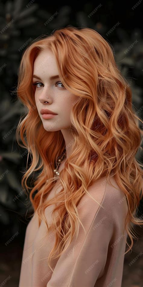 Premium Photo Portrait Of A Beautiful Redheaded Woman