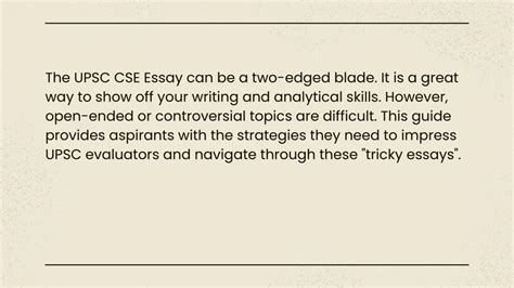 PPT The Conundrum How To Master Tricky UPSC CSE Essay Questions PowerPoint Presentation ID