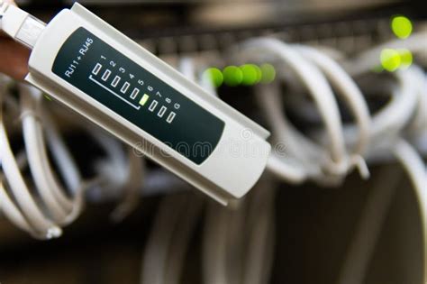 Network Switch And Ethernet Cables Data Center Concept Stock Image Image Of Internet