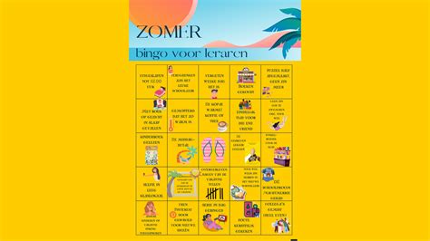 Zomer Bingo Voor Leraren Juf Maike