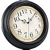 Plumeet Small Retro Wall Clock 10 Non Ticking Classic Silent Vintage Wall Clocks
