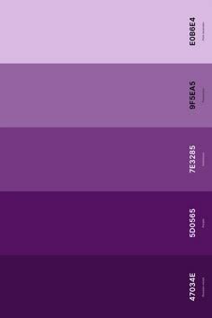 23 Shades Of Purple Color Palette Color Palette With Russian Violet