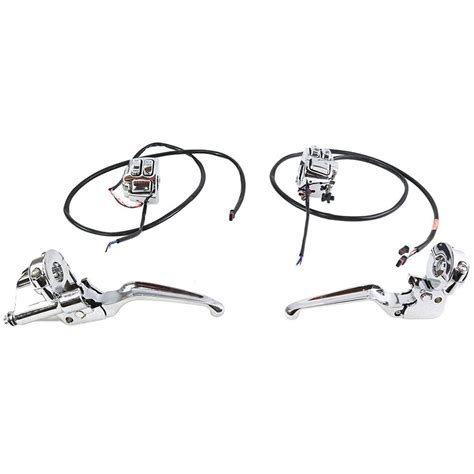 V Twin Manufacturing Chrome Handlebar Control Kit Wswitches 78593