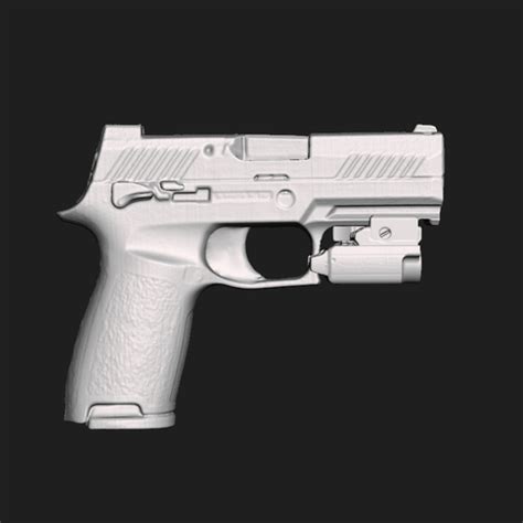 Stl File Sig Sauer P320 M18 Olight Pl Mini 2 Valkyrie Real Size Scan 3d