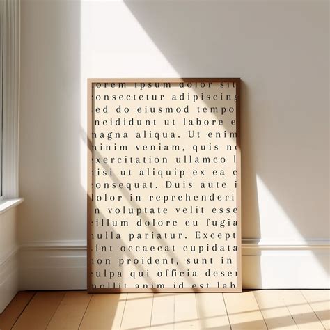 Poster Lorem Ipsum Creative Typographic Art Modern Wall Decor