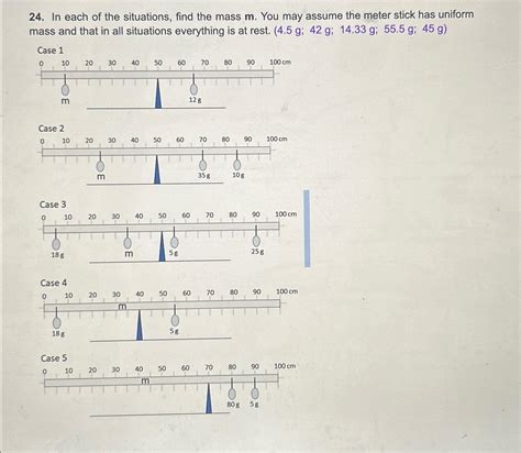 Solved In Each Of The Situations Find The Mass M You May Chegg Com