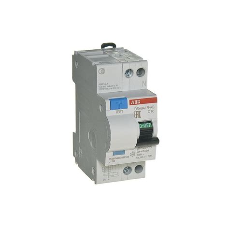 Дифференциальный автомат 1P+N 16А тип C 30мА 4.5kA ABB DSH941R
