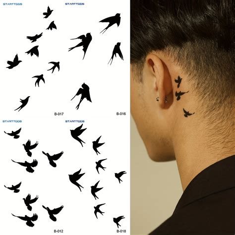 Bird Tattoos Behind Ear