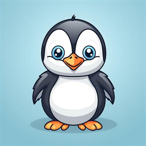 Cute Penguin Vector Logo Art Premium Ai Generated Vector